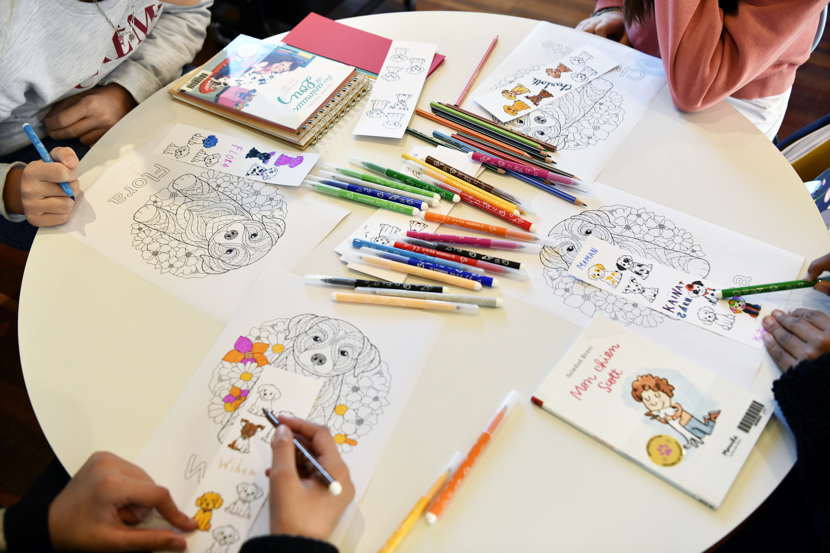 Deux chiens à la médiathèque Jules Verne de Saint-Jean-de-Védas - En Commun