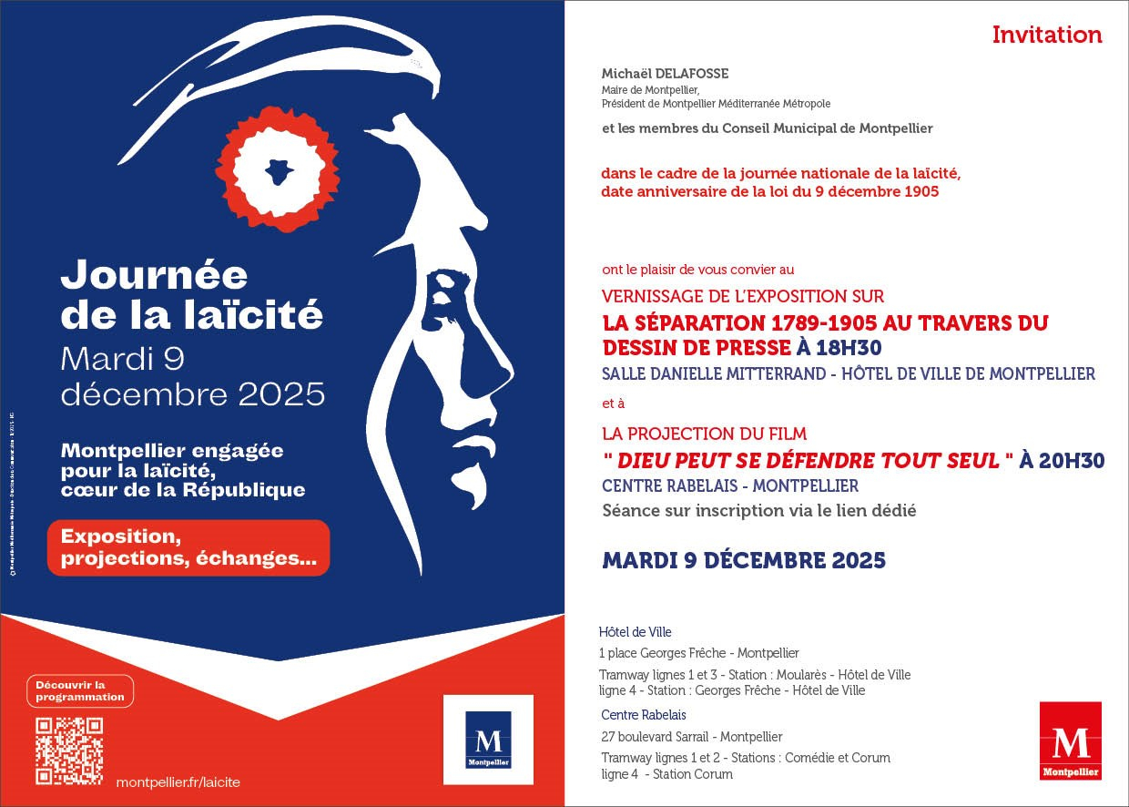 Montpellier célèbre la Journée de la laïcité : exposition, projections ...